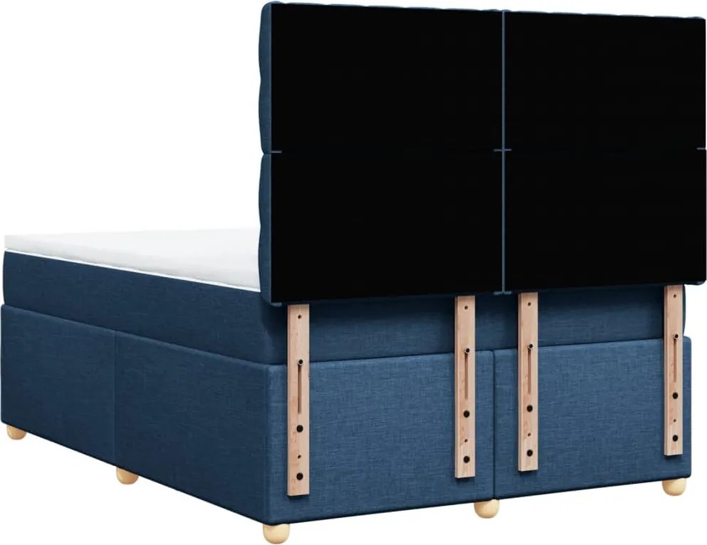 Box spring postel s matrací modrá 140x200 cm textil 3291316