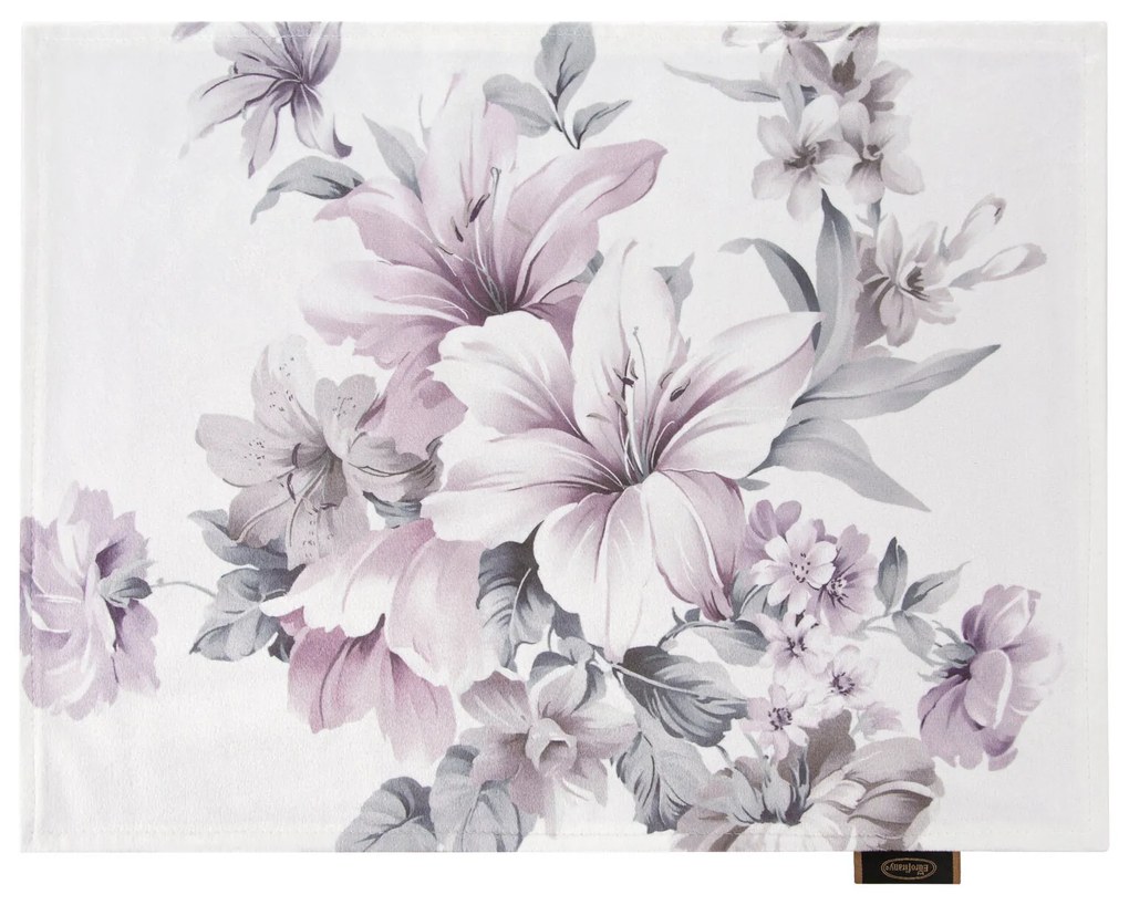 SADA 4 KS PROSTÍRÁNÍ NA STŮL VELVET5 30X40 CM KVĚTY