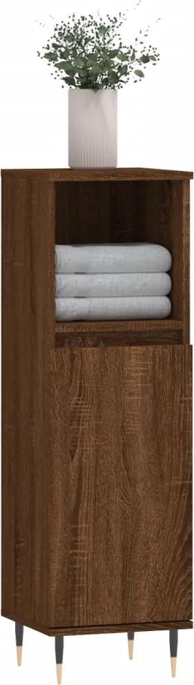 vidaXL Koupelnová skříňka 30x30x100 cm kompozitní dřevo [831555] Barva: bílá s vysokým leskem
