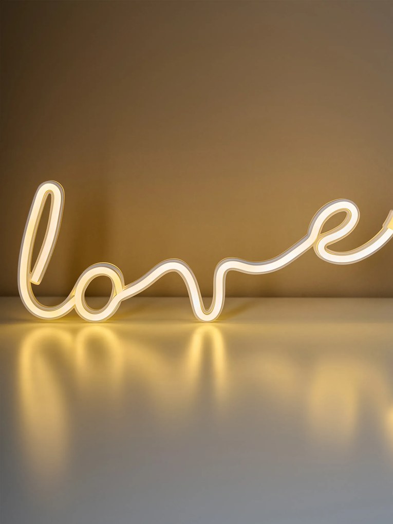 Sinsay - LED neonová lampa ve tvaru nápisu "Love" - bílá