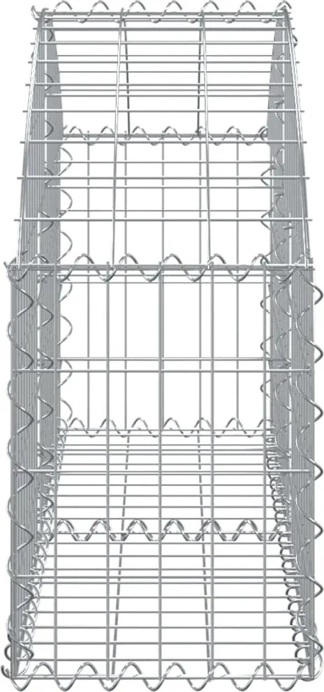 Klenutý gabionový koš 100 x 30 x 40/60 cm pozinkované železo 153422
