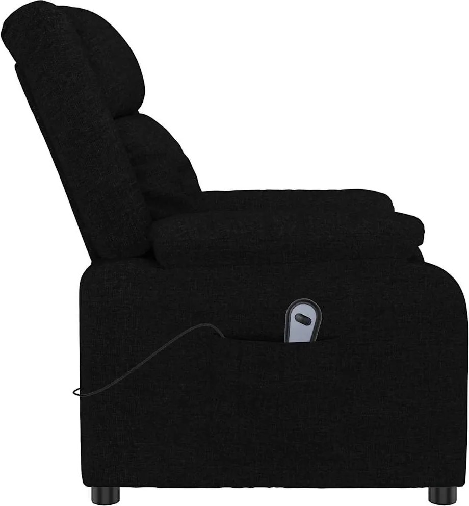 Elektrické polohovací křeslo černé textil 3143569