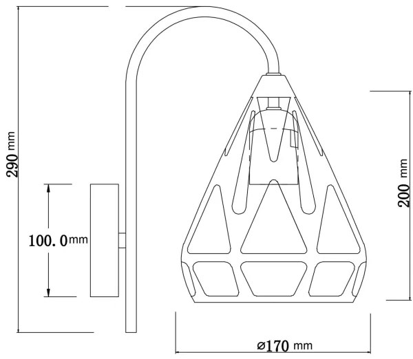 Globo 15889W - Nástěnné svítidlo HASSAN 1xE27/40W/230V