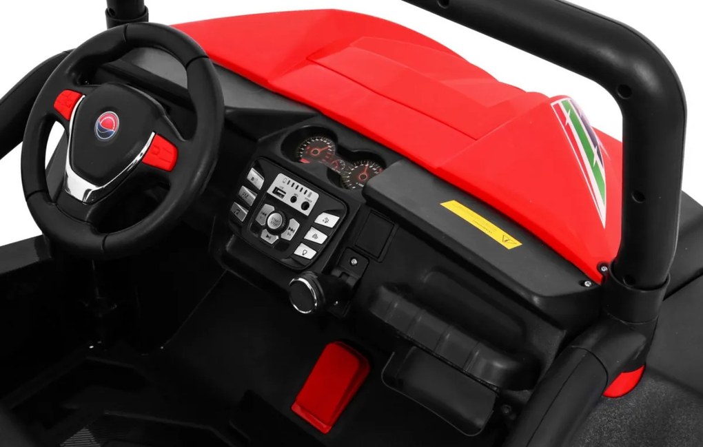 Ramiz Terénní bugina Grand Buggy Lift pro děti červená + pohon 4x4 + dálkové ovládání + MP3 + LED