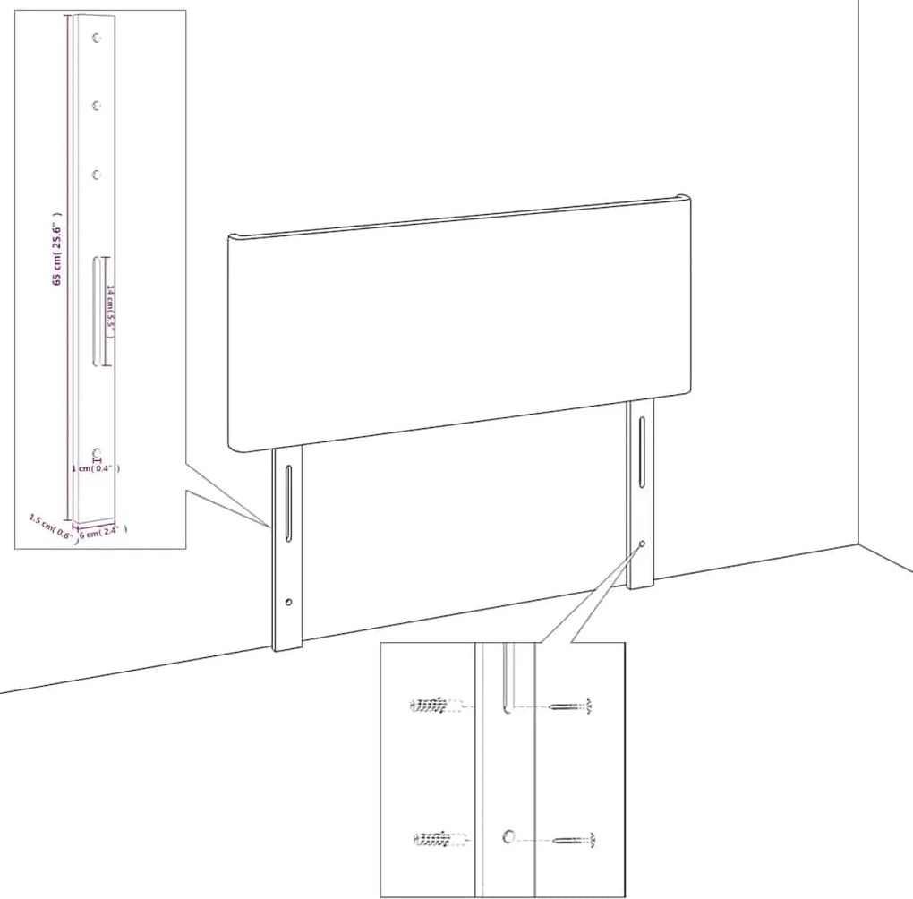 vidaXL Rám postele bez matrace 90 x 200 cm samet [3125856] Barva: Růžová