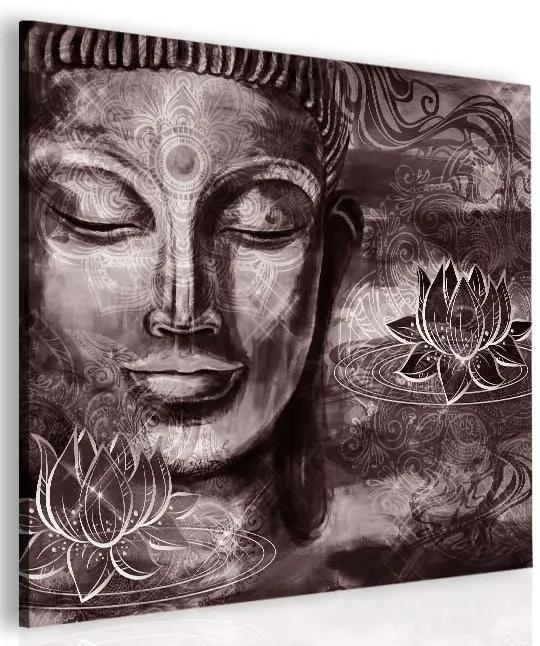 Energetický obraz Buddha Brown Velikost (šířka x výška): 100x100 cm