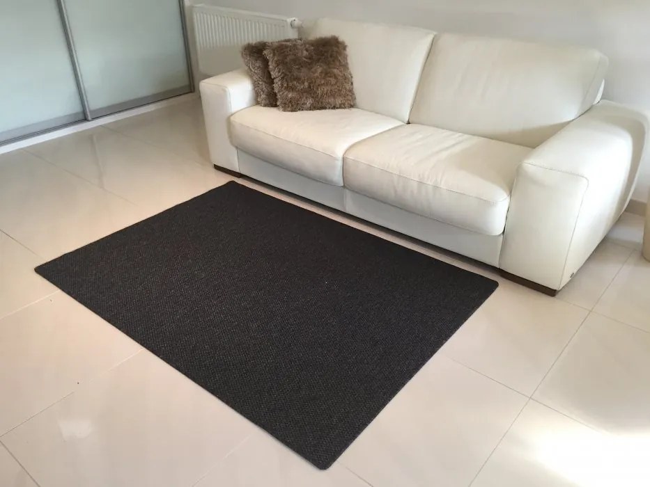 Vopi | Kusový koberec Nature antraciet - Kulatý průměr 160 cm