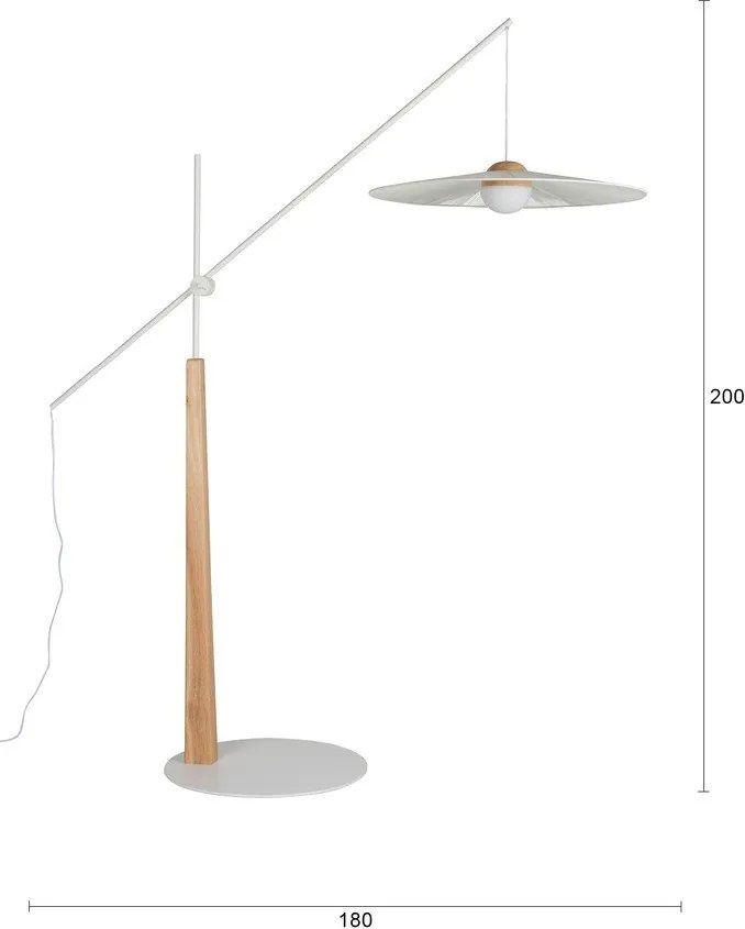Bílá/v přírodní barvě stojací lampa (výška 200 cm) Belle – Zuiver