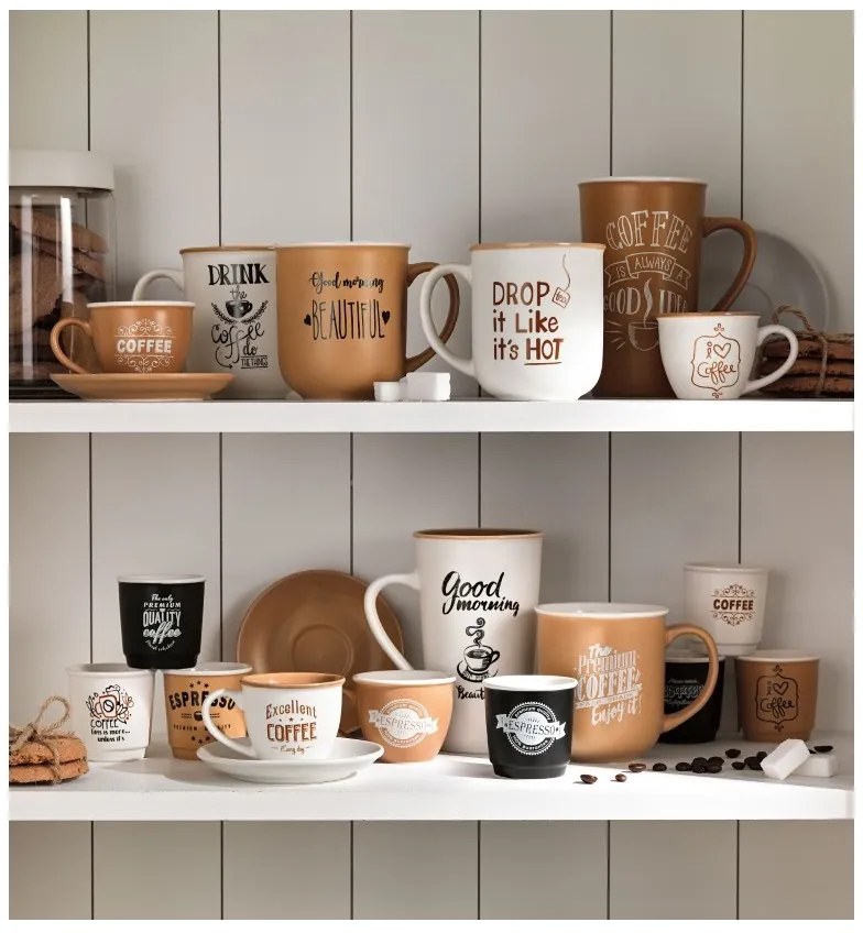 Set 2 velkých hrnků na čaj/caffé latté COLORI 450ml BRANDANI