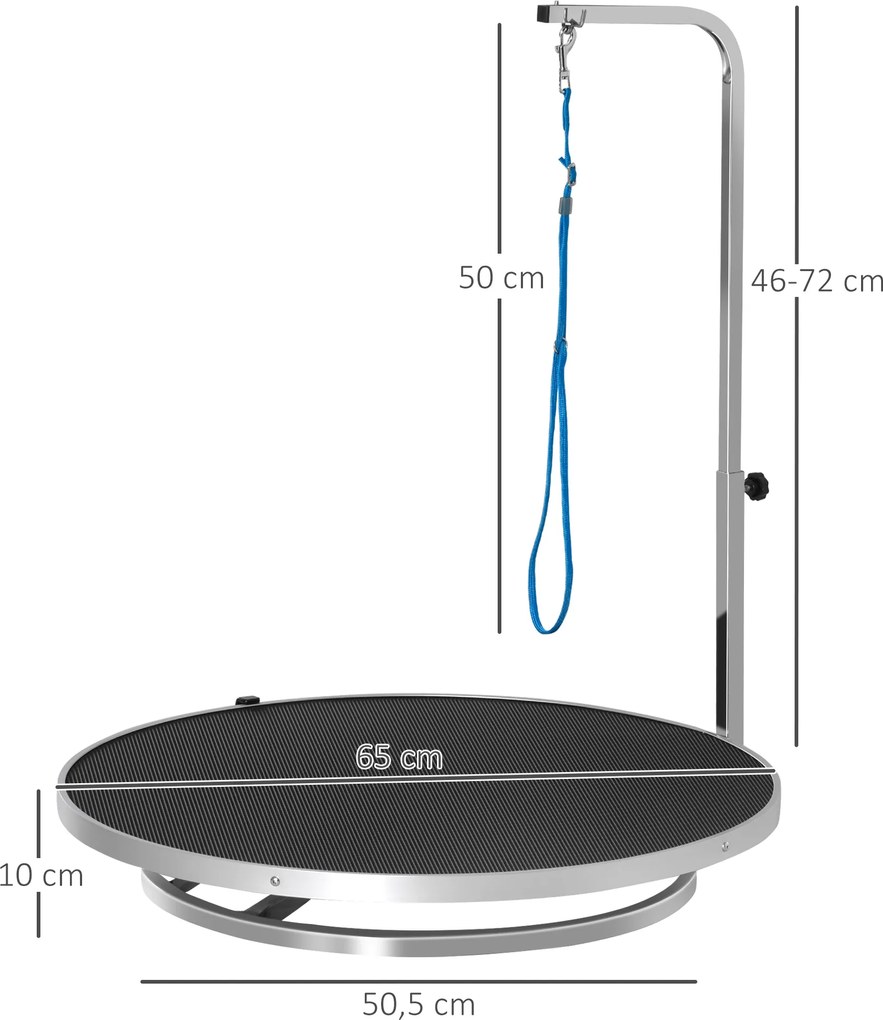 Otočný stůl PawHut s nastavitelným ramenem, protiskluzovou deskou a uzamykacím systémem z hliníkové slitiny | Aosom.de