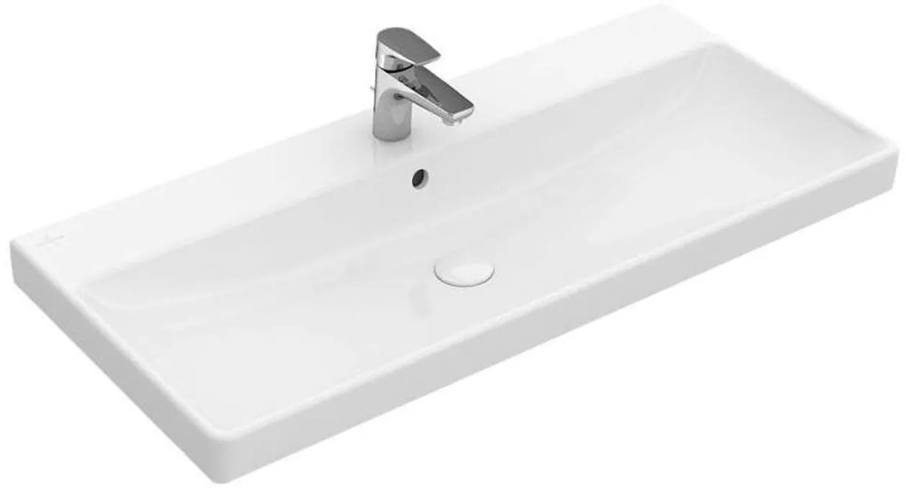 Villeroy & Boch Avento - Umyvadlo nábytkové 80x47 cm, s přepadem, otvor pro baterii, CeramicPlus, alpská bílá 415680R1