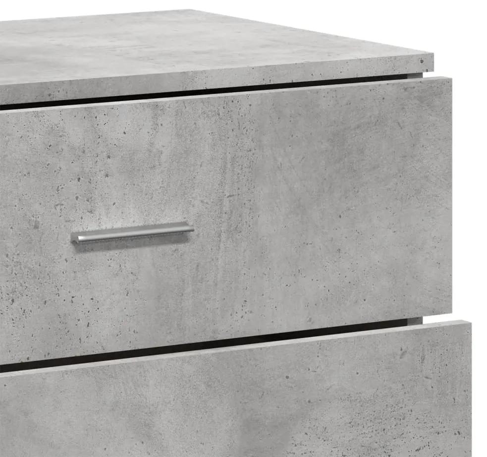 Příborníky 3 ks betonově šedé kompozitní dřevo,  3276612