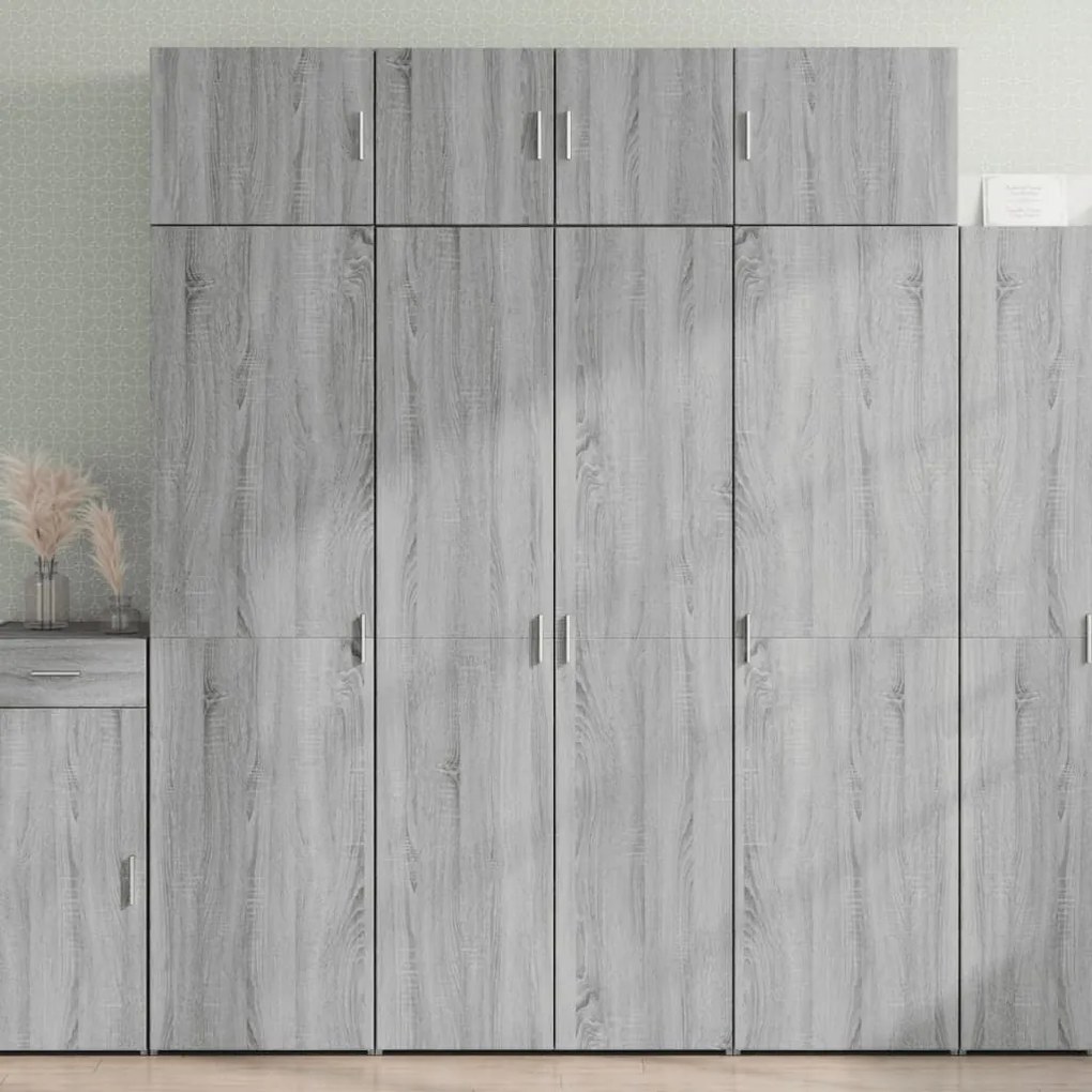 Úzká úložná šedá sonoma 80x42,5x225 cm kompozitní dřevo 3281355