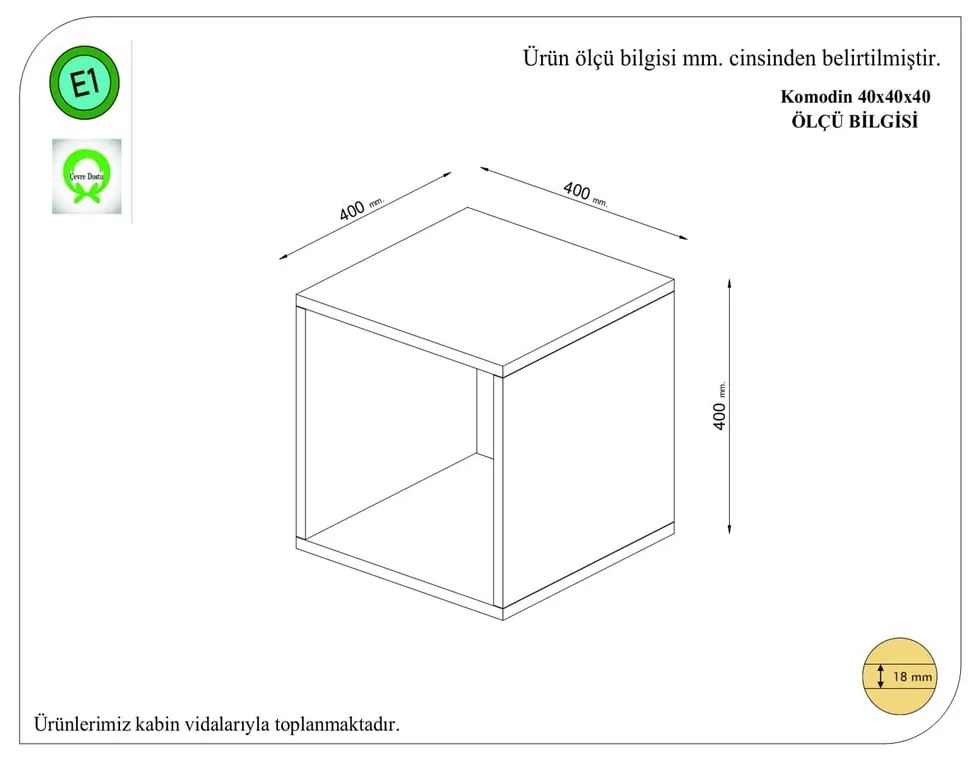 Bílý noční stolek Biga – Gauge Concept