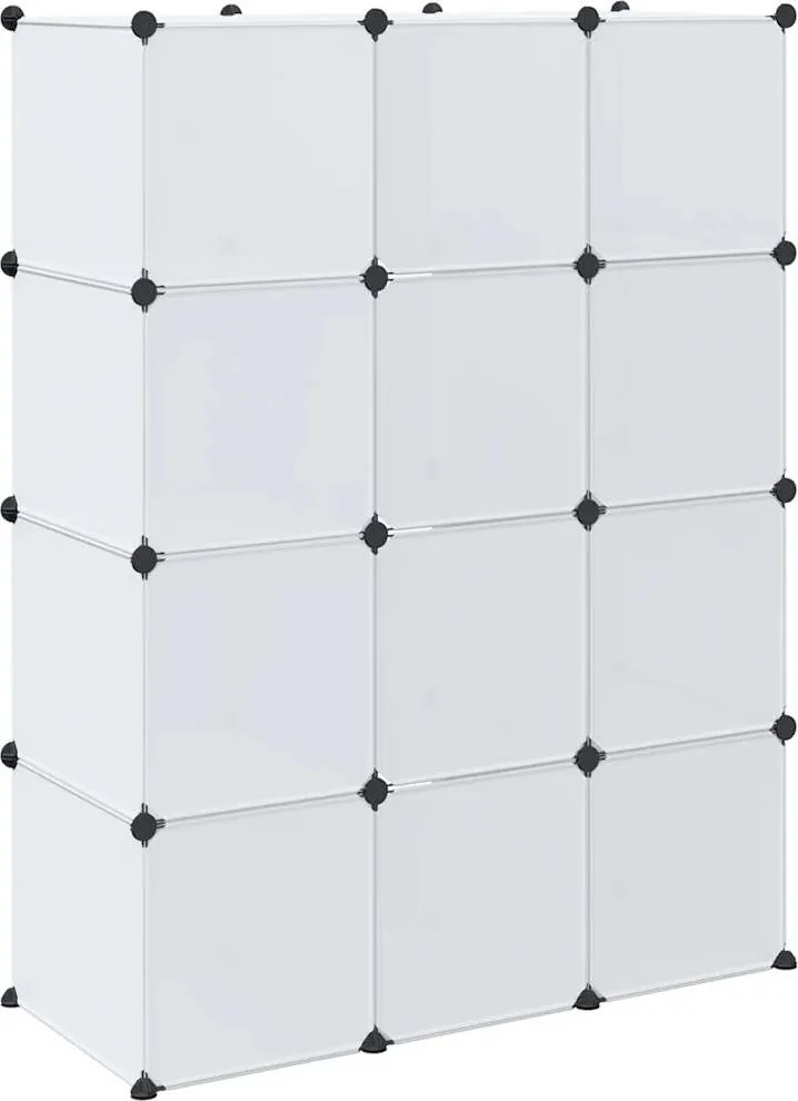 Modulární skříň s 9 přihrádkami 109x36,5x143 cm bílá 240498