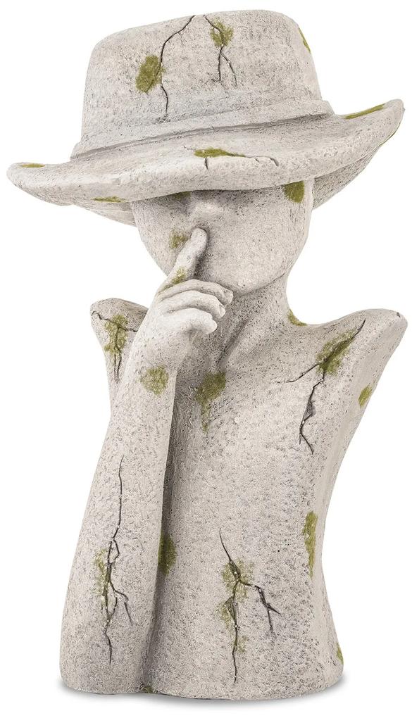 Obal na květináč dáma s kloboukem 46 cm 143975