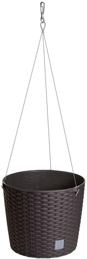 Prosperplast Květináč závěsný bez vkladu RATO ROUND WS umbra 25,6cm