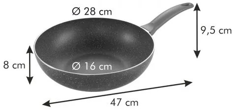 Wok Tescoma MANICO ROSSO pr. 28 cm