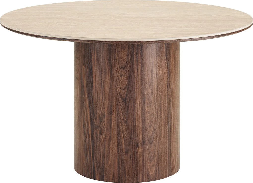 House Nordic Jídelní stůl DELPHI tmavě hnědý ø120 cm 2203146
