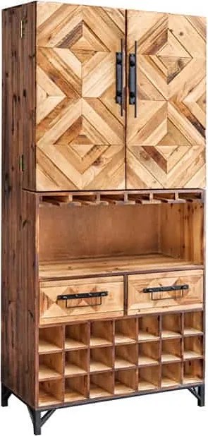 Designová barová skříňka Winebar 160 cm borovice