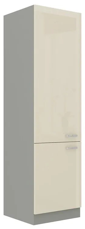Vysoká skříňka Multiline 60 DK-210 2F, Barva: šedá / bílý lesk