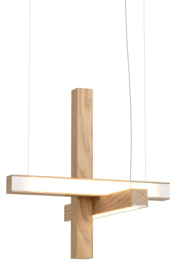 Závěsné světlo LED40 tvar kříž, více variant - TUNTO Model: bílý jasan, olejový vosk
