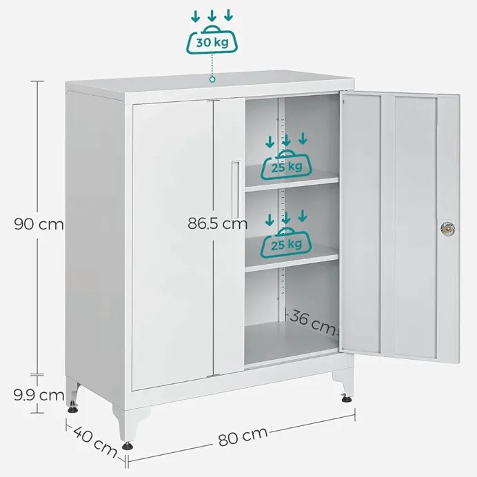Autronic Komoda kovová AUS-E1113 Barva: Černá