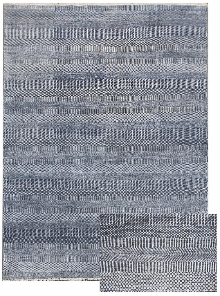 Diamond Carpets koberce Ručně vázaný kusový koberec Diamond DC-MCN Medium blue/silver - 305x425 cm