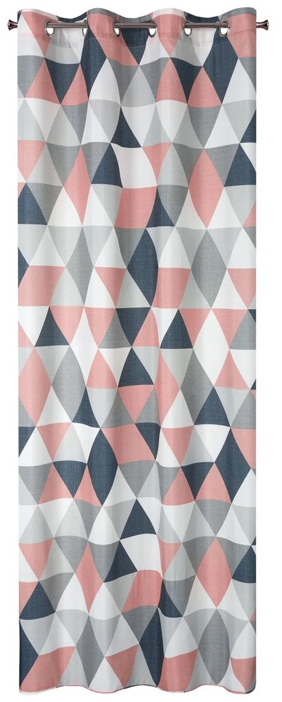 ZÁVĚS NA KROUŽCÍCH ADINA 140X250 CM VZOROVANÁ