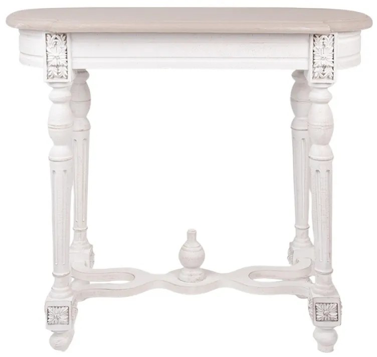 Příruční stolek šedý, bílý 80x40x75 cm – 80x40x75 cm
