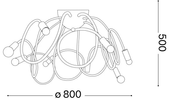 Ideal Lux - Lustr na tyči MULTIFLEX 8xE14/28W/230V