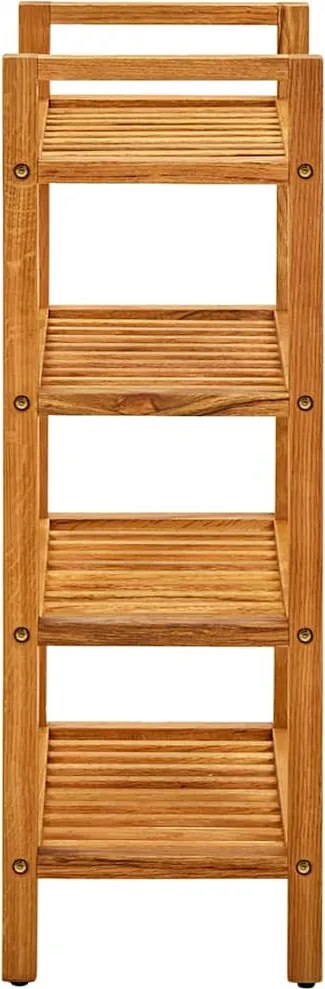 Botník se 4 policemi 50 x 27 x 80 cm masivní dubové dřevo 331746