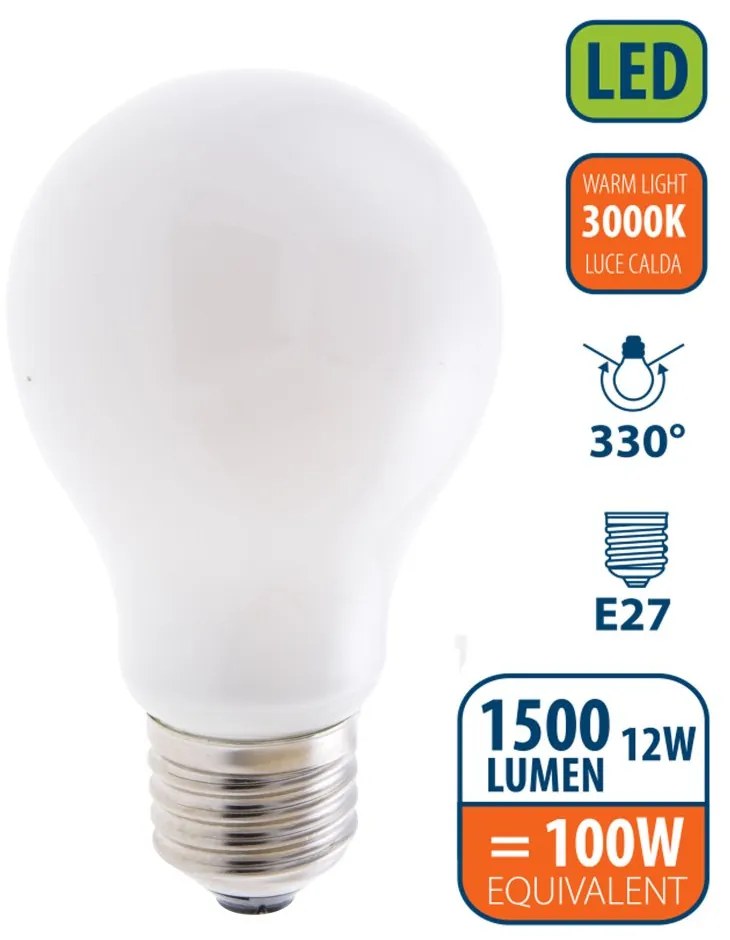 VELAMP OPAL FILAMENT žárovka 12W, E27, 3000K