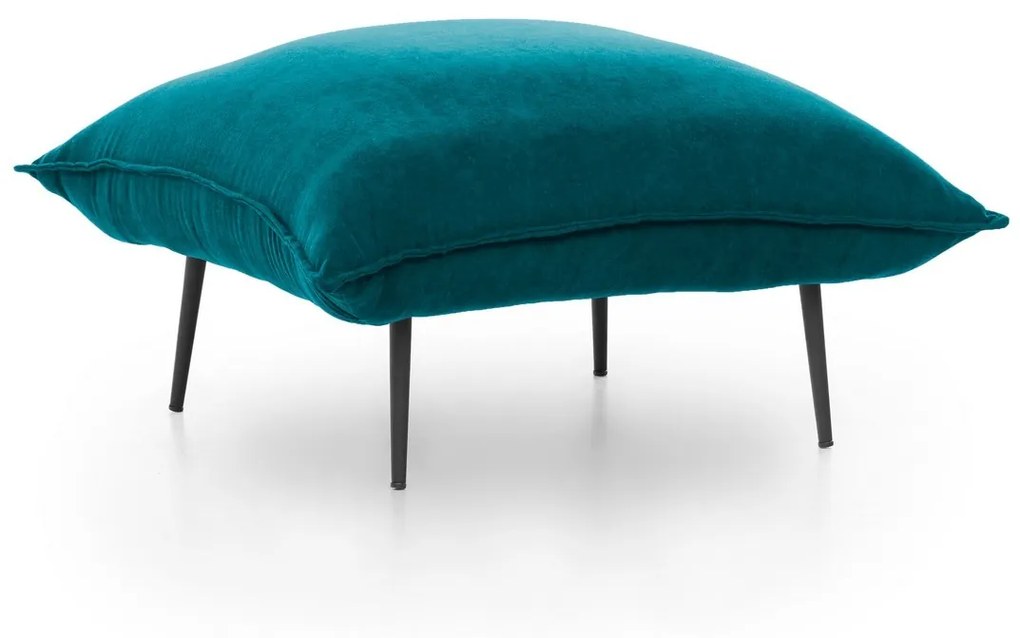 Atelier del Sofa Taburet Aspen Tuffet - Petrol Green GR124, Zelená