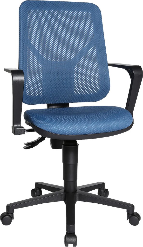 XXXLutz OTOČNÁ ŽIDLE, plochá tkanina, síť, petrolej - Online Only kancelářské židle - 001319008901