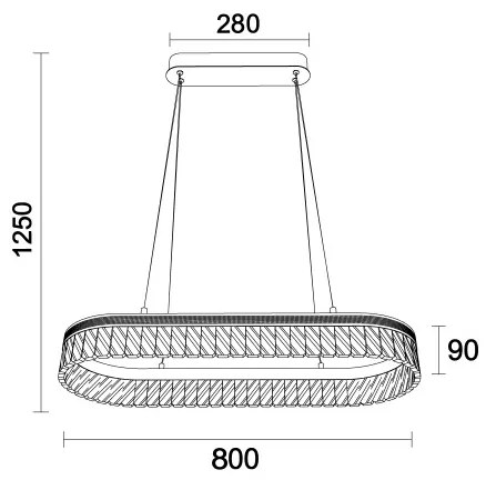LED Stmívatelný křišťálový lustr na lanku THALIA LED/50W/230V 3000-6000K + DO