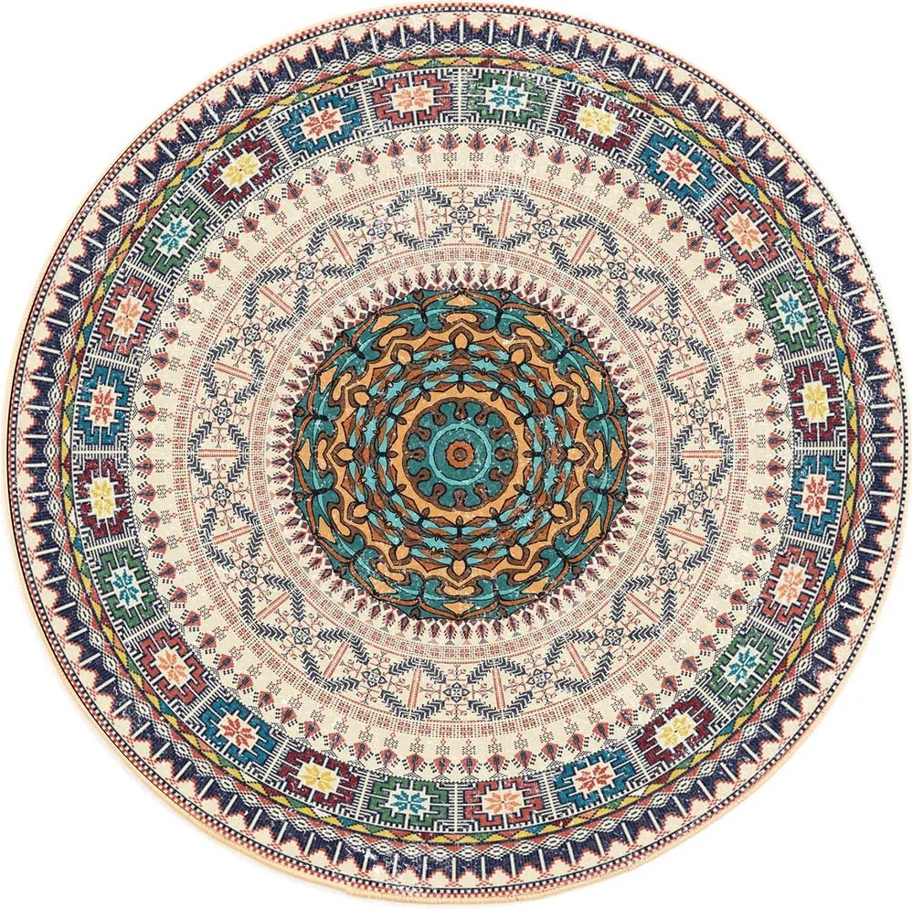 TZ Kruhový vzorovaný koberec Oriental Rozměr: 100 cm