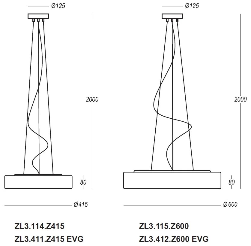 Lucis ZL3.K1.Z500 Zero, kruhové závěsné svítidlo z foukaného skla LED 35,5W 3000K, prům. 50cm