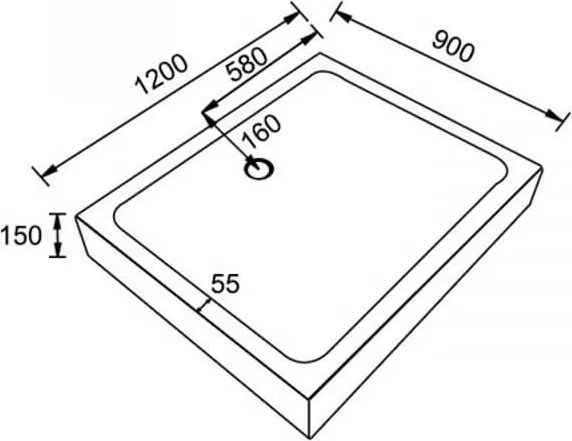 BPS-koupelny Posuvné sprchové dveře HYD-PD03D 120 chrom/transparent pro instalaci do niky + vanička HYD-OSV-SXL04C 120x90 bílá
