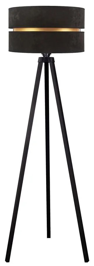 Duolla - Stojací lampa DUO 1xE27/60W/230V pr. 44 cm černá/wenge AS0466+DU83525