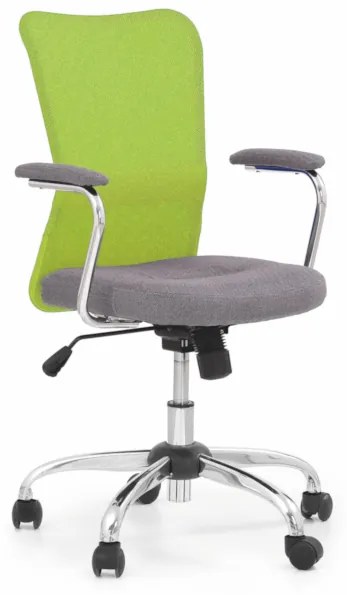 Dětská židle ANDY, 53x88-100x59, šedá (popielaty)/zelená