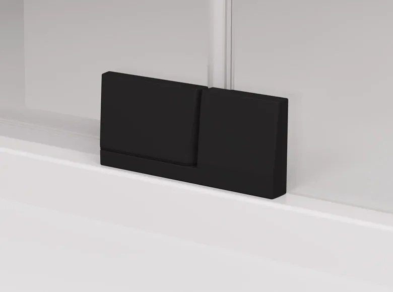 Sanswiss CADURA CA13 jednokřídlé sprchové dveře 110 cm Profil: Černá, Sklo: Hladké čiré