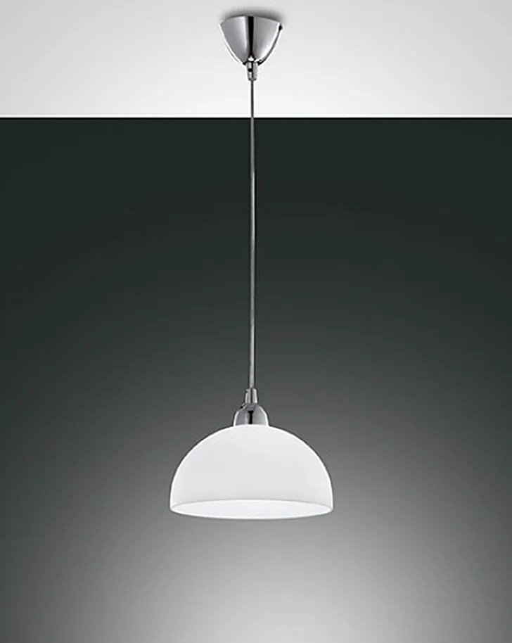 Fabas luce Fabas Nice 2908, závěsné svítidlo, 1x60W, kov, bílé stínítko o průměru 26cm
