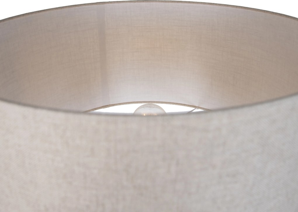 Japandi stojací lampa béžová se světle hnědým stínidlem 50 cm - Simplo