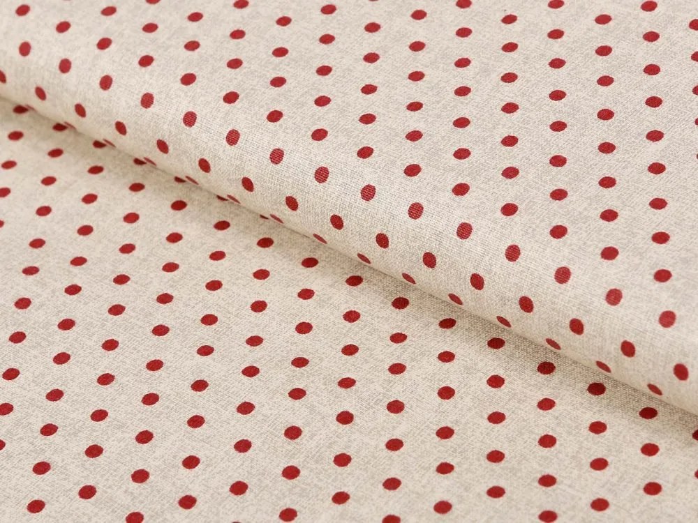 Biante Bavlněný povlak na polštář s lemem Sandra SA-025 Červené puntíky 30 x 50 cm