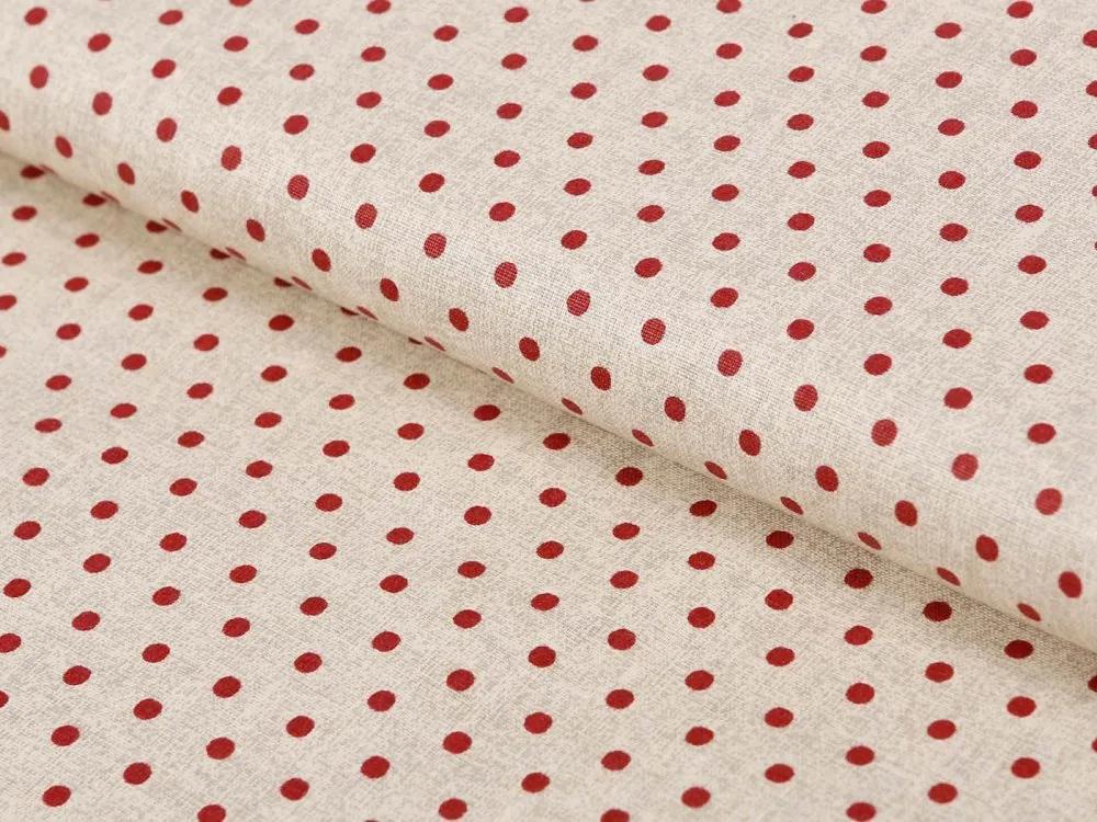 Biante Bavlněný povlak na polštář s lemem Sandra SA-025 Červené puntíky 40 x 60 cm