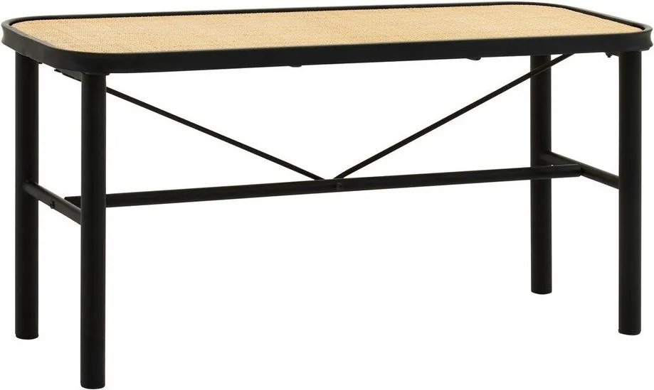 Černá/v přírodní barvě ratanová lavice Depok – Premier Housewares