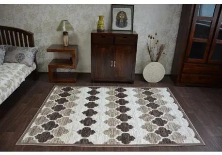 koberec AKRYL YAZZ 3766 Marocký jetel, Mříž, tmavě béžová, hnědá velikost 160x220 cm | krásné koberce cz