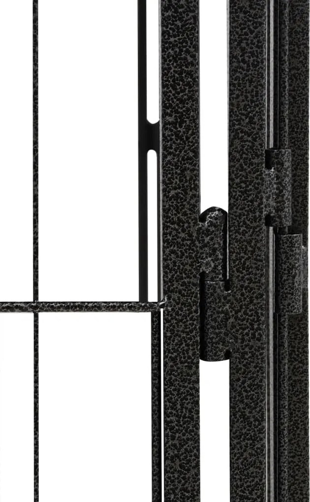 vidaXL 40panelová ohrádka pro psy černá 100 x 50 cm práškovaná ocel [3115975]