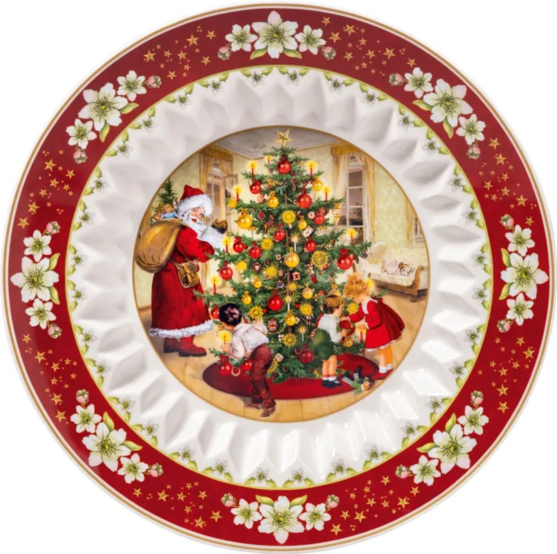 Talíř/miska na cukroví Santa rozdává dárky, Ø 25 cm Toy's Fantasy Villeroy & Boch